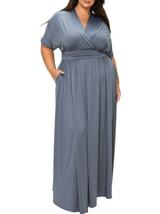 L I V D Raffi Maxi Dress - Charcoal