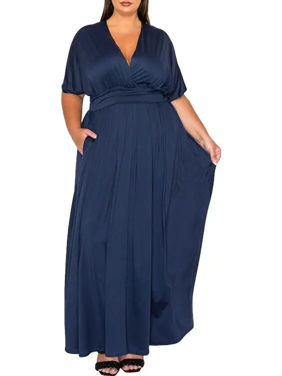 L I V D Raffi Maxi Dress - Navy