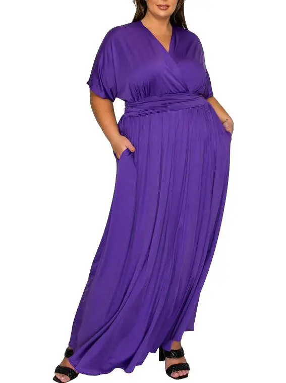 L I V D Raffi Maxi Dress - Purple