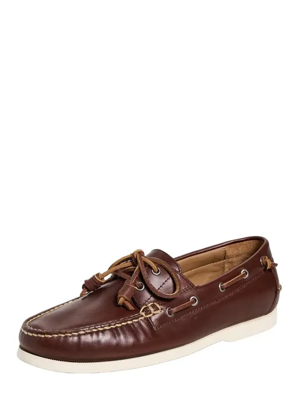 Ralph Lauren Merton Leather Boat Shoes - Polo Tan