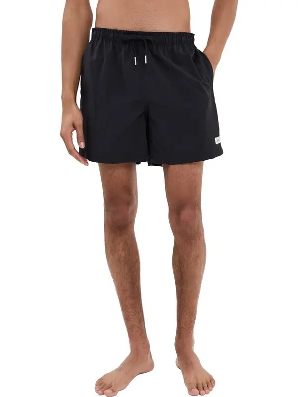 BATHER Solid Swim Trunks - Black