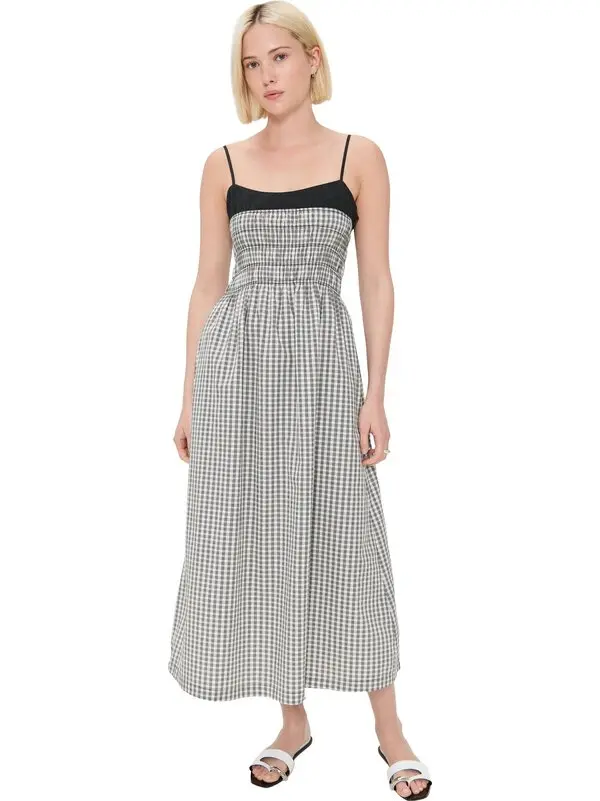 Rails Primrose Gingham Check Dress - Ivory Jet Gingham