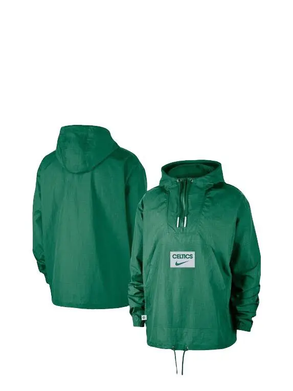Nike Boston Celtics Courtside Premium Club Anorak Quarter-zip Pullover Hoodie - Green