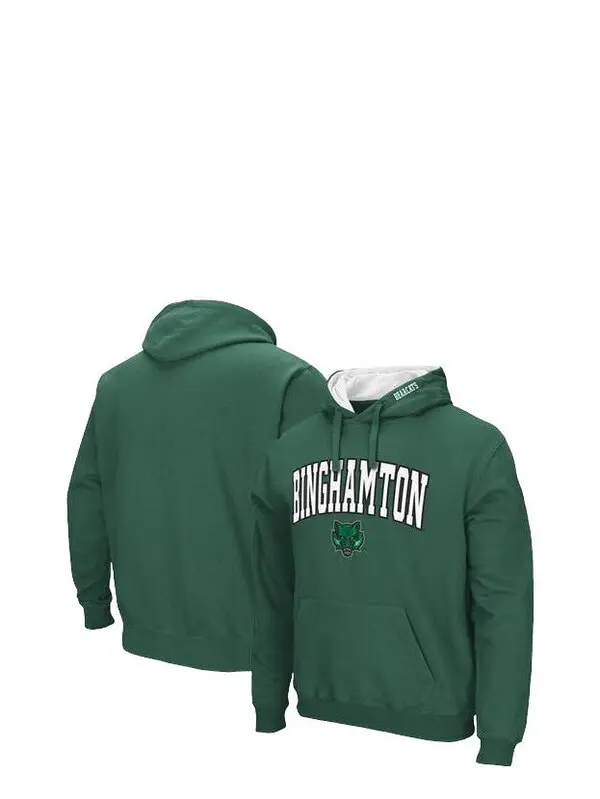COLOSSEUM Binghamton Bearcats Arch & Logo 3.0 Pullover Hoodie - Green