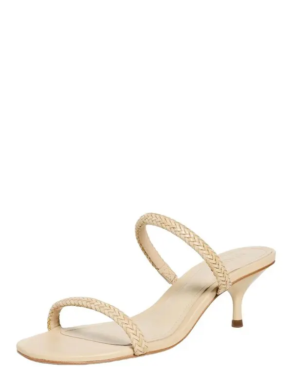 Schutz Taliah Woven Heels - Natural Nibs