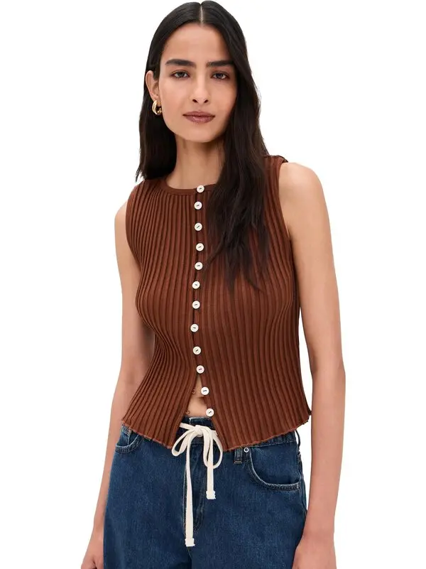 Free People Tilly Vest - Honey Bronze