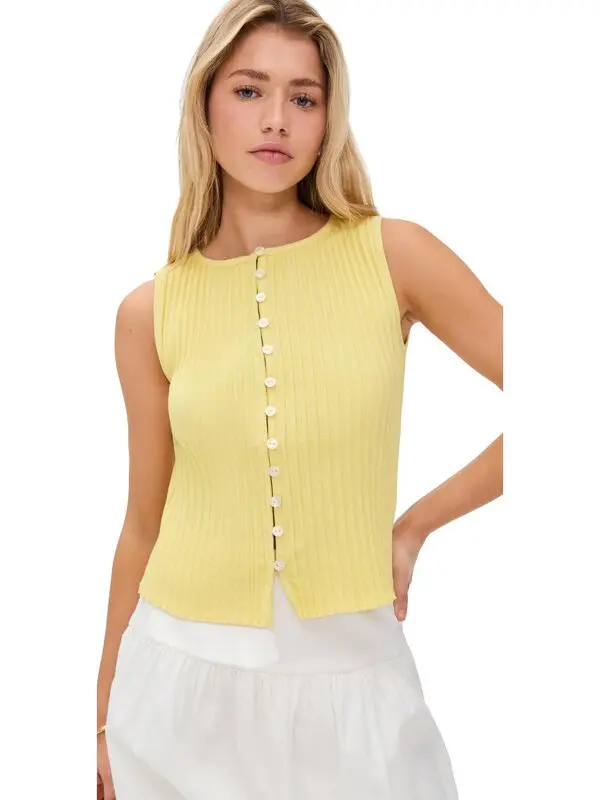Free People Tilly Vest - Mellow Yellow