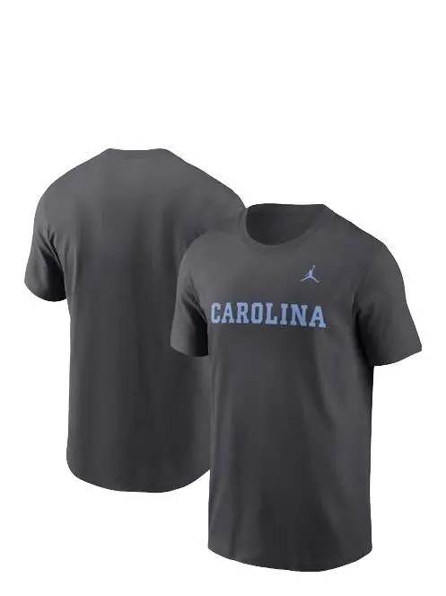 JORDAN BRAND North Carolina Tar Heels Primetime Wordmark T-shirt - Anthracite