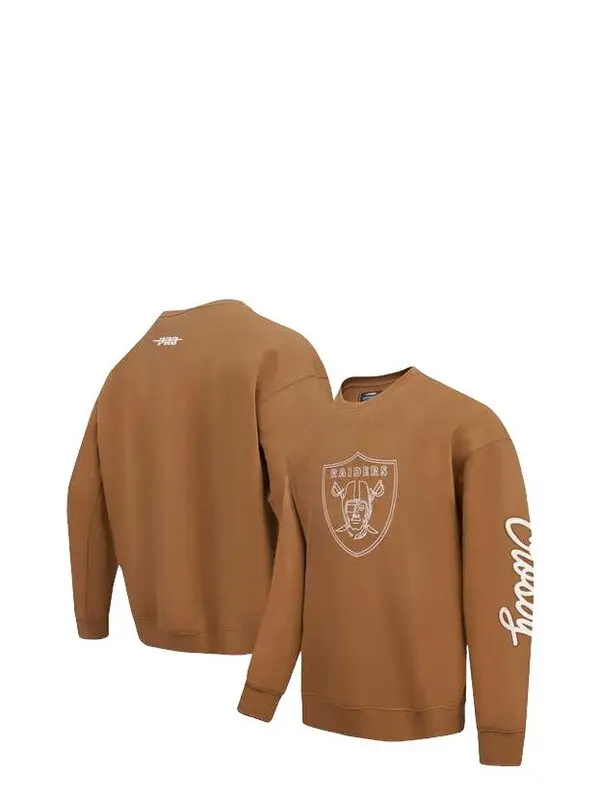 PRO STANDARD Maxx Crosby Las Vegas Raiders Pullover Crewneck Sweatshirt - Brown