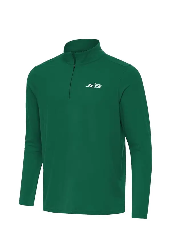 ANTIGUA New York Jets Intent Quarter-zip Pullover Top - Green