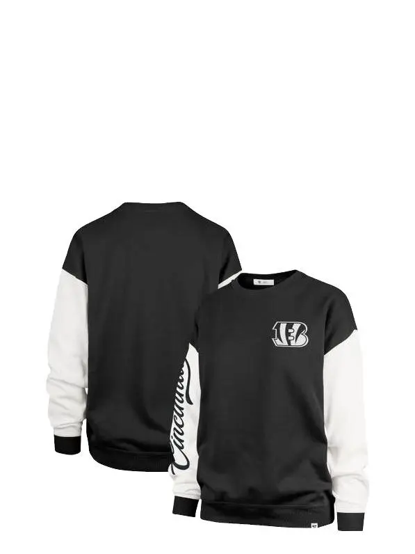 '47 Cincinnati Bengals Double Header Rise Andie Pullover Sweatshirt - Black