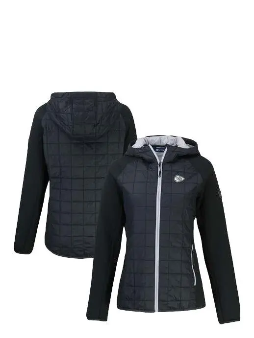 Cutter & Buck Kansas City Chiefs Rainier Primaloft Eco Hybrid Full-zip Hoodie Jacket - Black