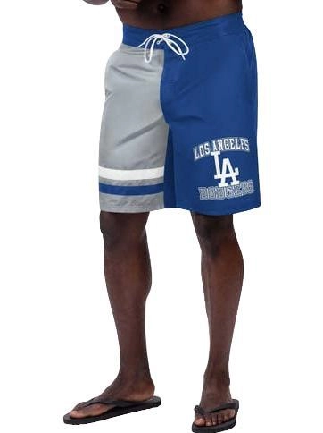 G-III SPORTS BY CARL BANKS Los Angeles Dodgers Anchor Swim Trunks - Navy