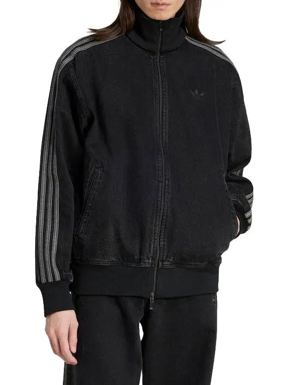 Adidas Originals By Alexander Wang Adicolor Firebird Denim Track Jacket - True Black Denim