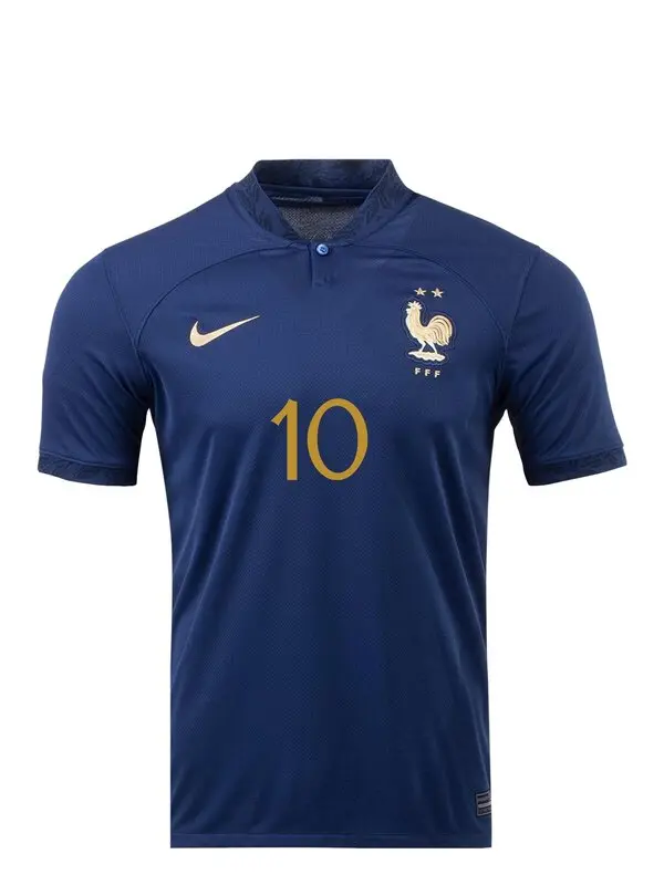 Nike France World Cup Home Shirt #10 Mbappe - Blue