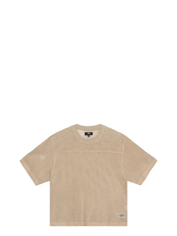 StÜssy Mesh Jersey Crew - Cream