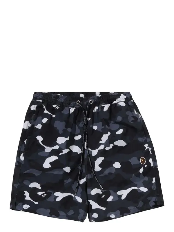 BAPE City Camo Ape Head Beach Shorts - Black