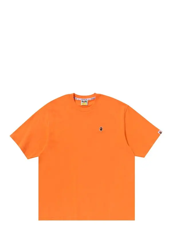 A BATHING APE Ape Head One Point Relaxed Fit Tee - Orange