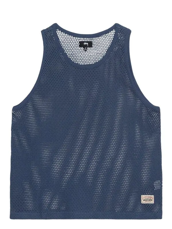 StÜssy Big Mesh Tank Top - Blue