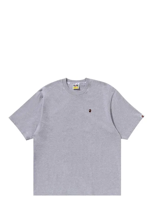 A BATHING APE Ape Head One Point Relaxed Fit Tee - Grey