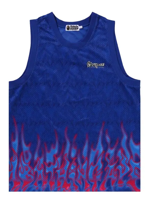 BAPE Flame Mesh Vest - Blue