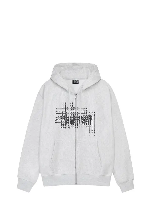 StÜssy Refracted Zip Hoodie - Grey