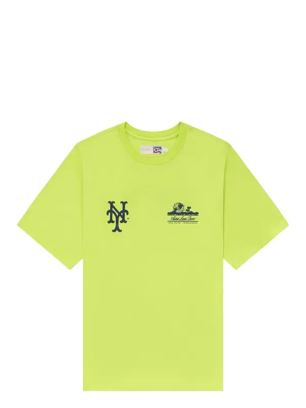 Aimé Leon Dore X New York Mets Unisphere Tee 'acid Lime - Green