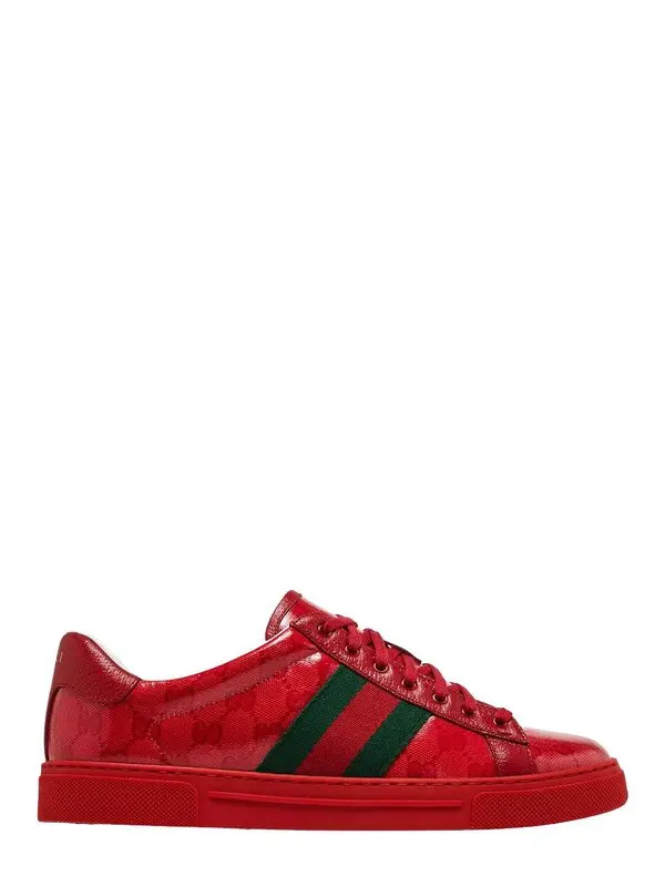 Gucci Ace Gg Crystal Sneakers - Red