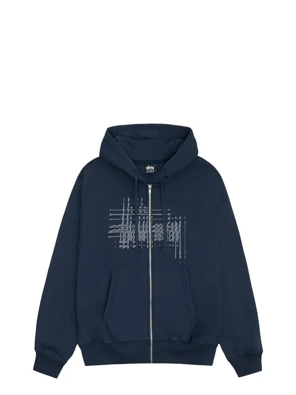 StÜssy Refracted Zip Hoodie - Blue