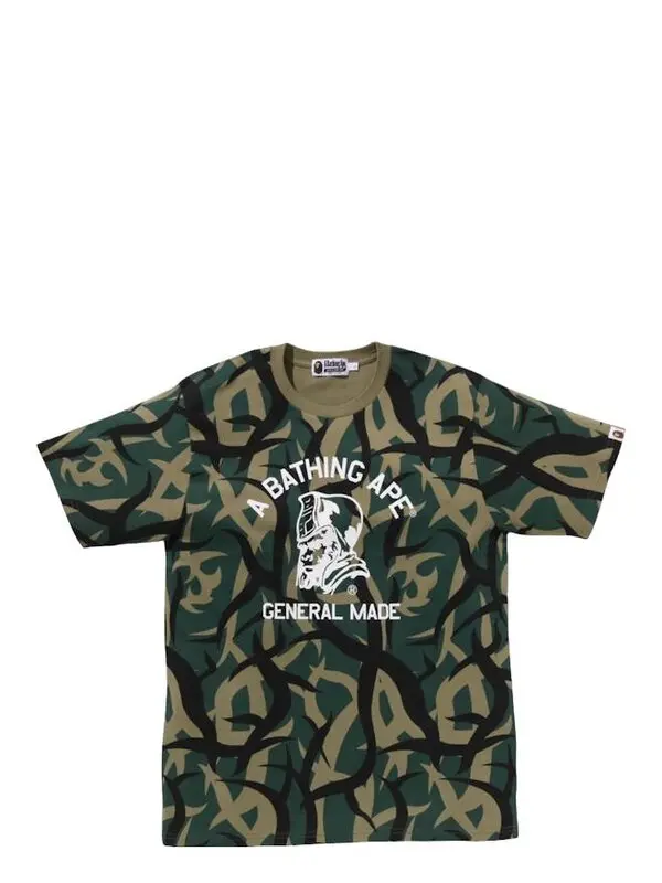 A BATHING APE Trial Camo General Tee Shirt - Green
