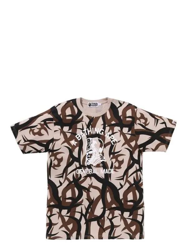 A BATHING APE Trial Camo General Tee Shirt - Beige