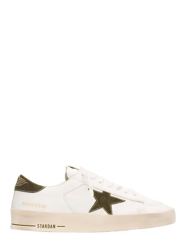 Golden Goose Stardan Low-top Sneakers - Off White / Green