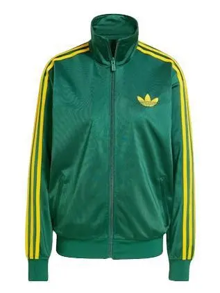 Adidas Adicolor Classic Firebird Loose Track Top - Collegiate Green/crew Yellow