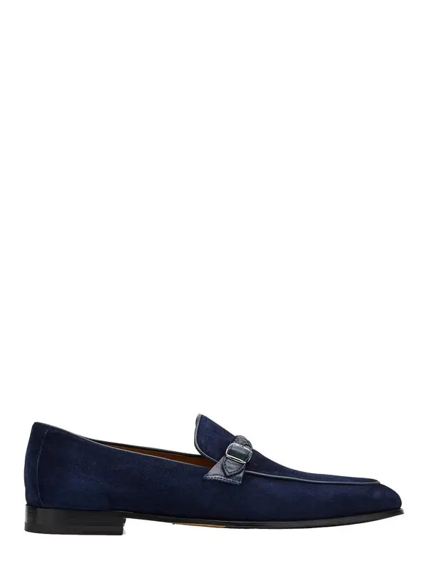 Kiton Goatskin Loafers - Dk Blu