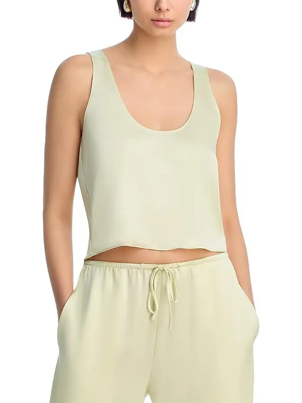 LESET Barb Scoop Neck Tank Top - Citrine