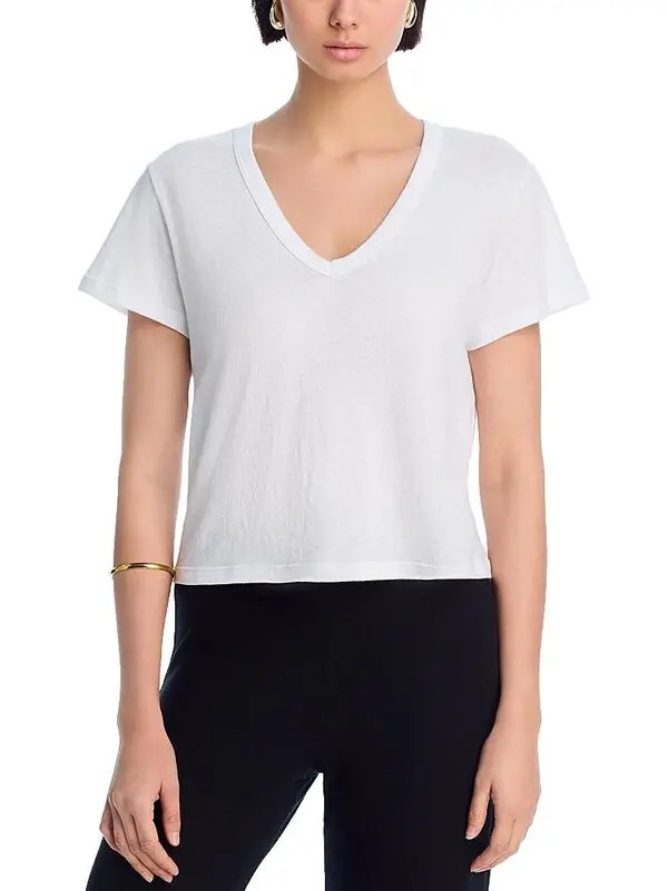 LESET Laura V-neck Tee - White