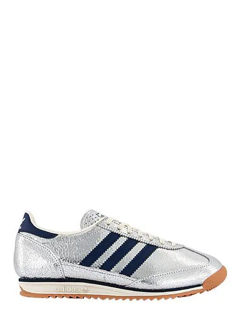 Adidas Sl Metallic Leather Low-top Trainers - Silver Metallic Collegia