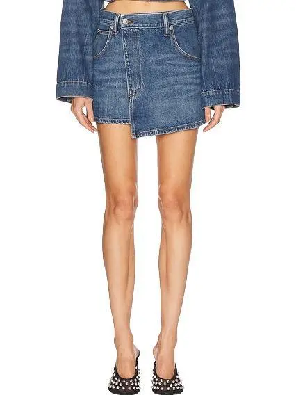 Alexander Wang Deconstructed Wrapped Skirt - Deep Blue