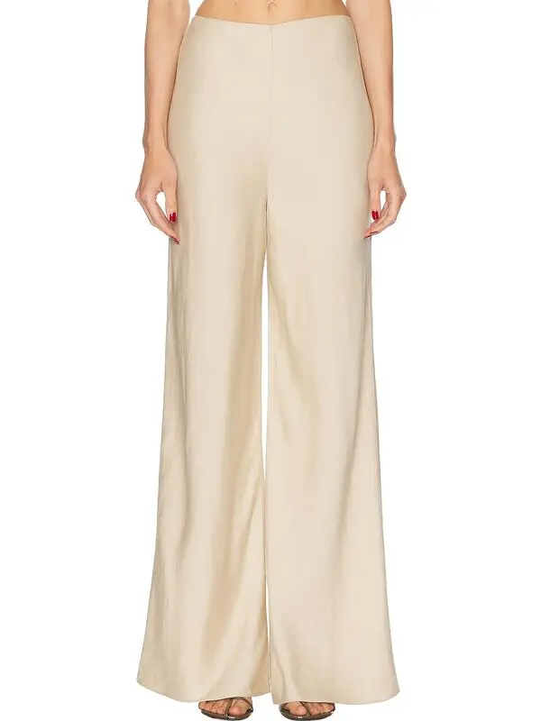L'academie Marianna Etienne Wide Leg Pant - Tan Beige