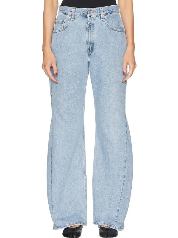 ALIGRACE Vintage Ultra Wide Leg Jeans - Light Medium