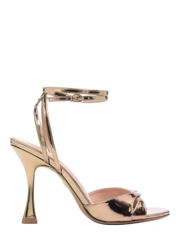 Lola Cruz 95mm Leather Sandals - Gold