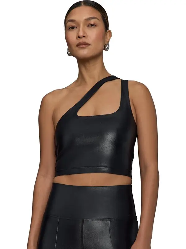 Carbon38 Takara Shine One-shoulder Bra Top - Black