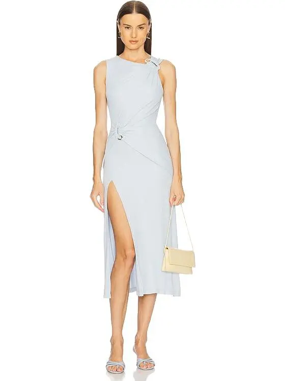 L'academie By Marianna Kirina Midi Dress - Pale Blue