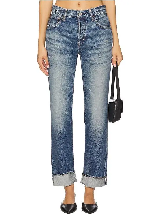 Moussy Vintage Aquebogue Straight Jeans - Blue