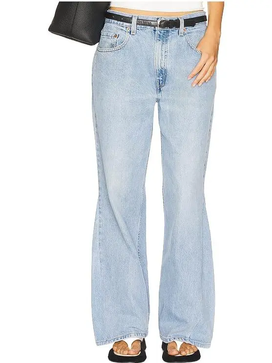 ALIGRACE Vintage Ultra Wide Leg Jeans - Light Medium