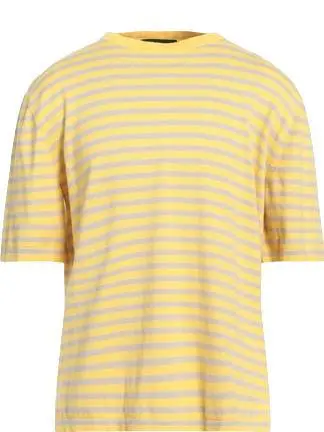 LARDINI Striped Cotton Sweater - Yellow