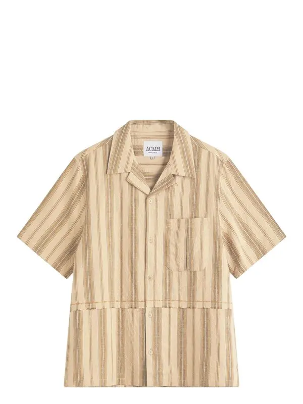 ACMH BY MAGIC CASTLES Friction Stripe Vacation Shirt - Beige