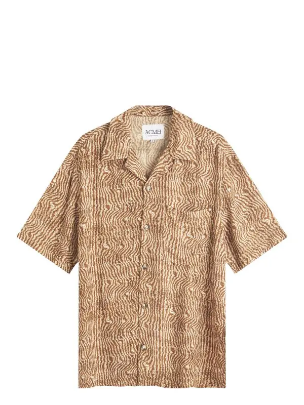 ACMH BY MAGIC CASTLES Marcus James Wave Vacation Shirt - Brown