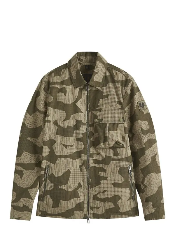 Belstaff Terrain Camo Drone Overshirt - Surplus Green/washed Black