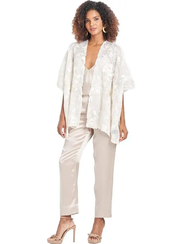 Natori Couture Piña Embroidered Jacket - Neutral